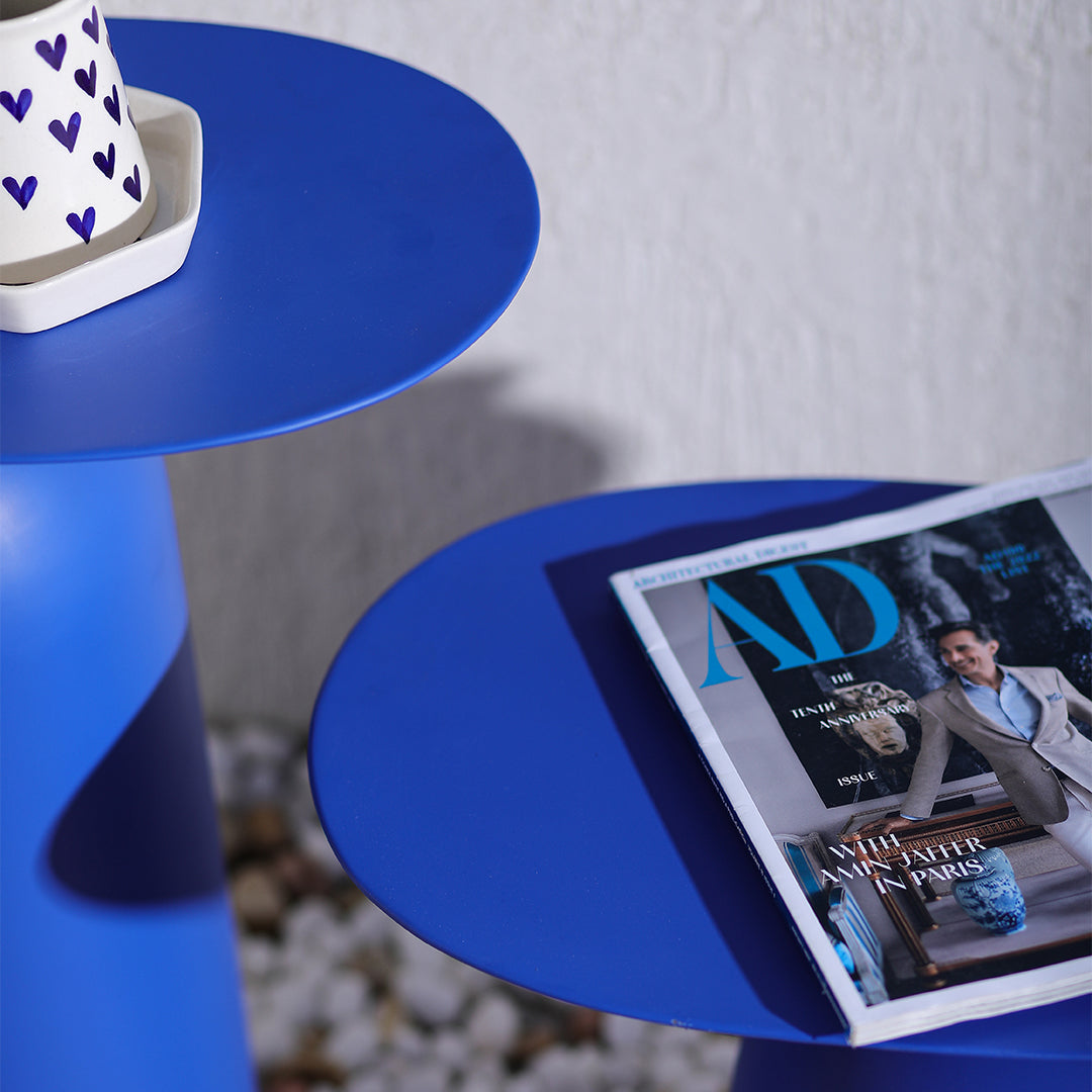 Shop Dolphin Tables Set of 2 Lista Blue from Blck Homes